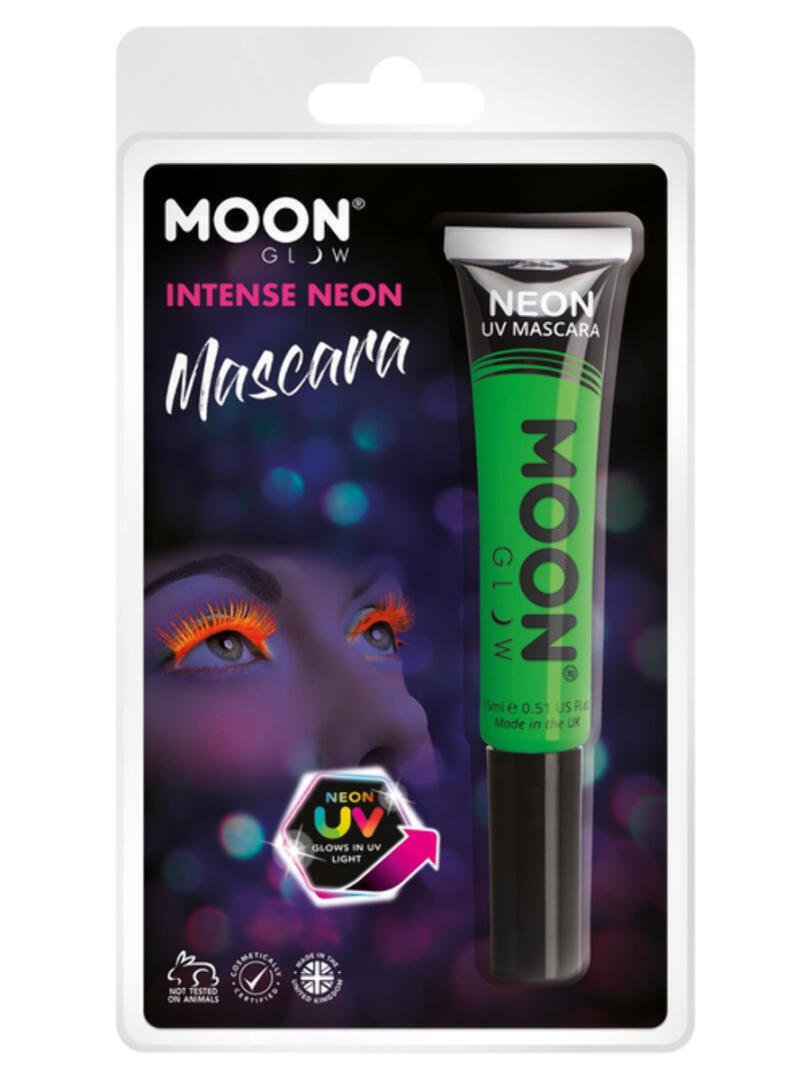 Moon Glow Intense Neon UV Mascara, Intense Green - Fancy Dress Town
