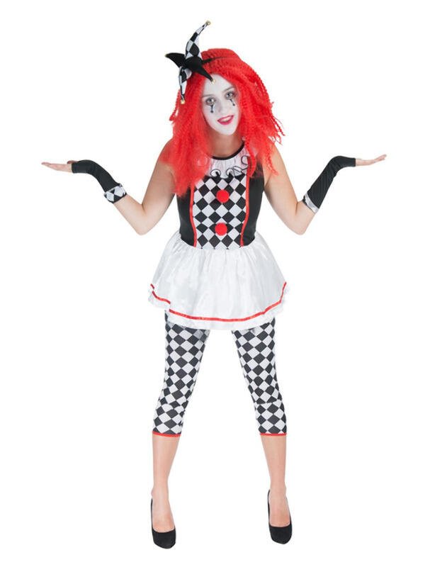 Ladies Clown Jester Costume, - Fancy Dress Town